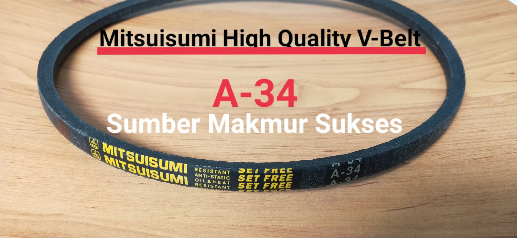 V BELT VANBELT FANBELT MESIN A-34 A 34 A34 MITSUISUMI GRADE A | Lazada ...