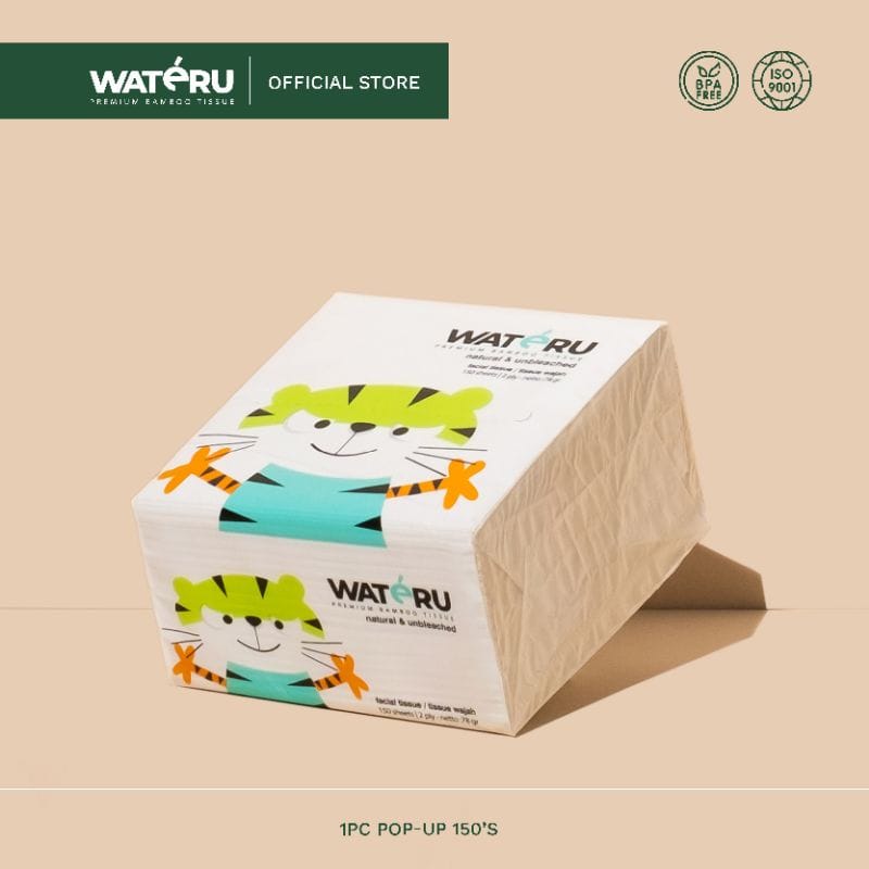 Wateru Premium Bamboo Tissue / Tisu Bambu - PopUp 150sheets | Lazada ...