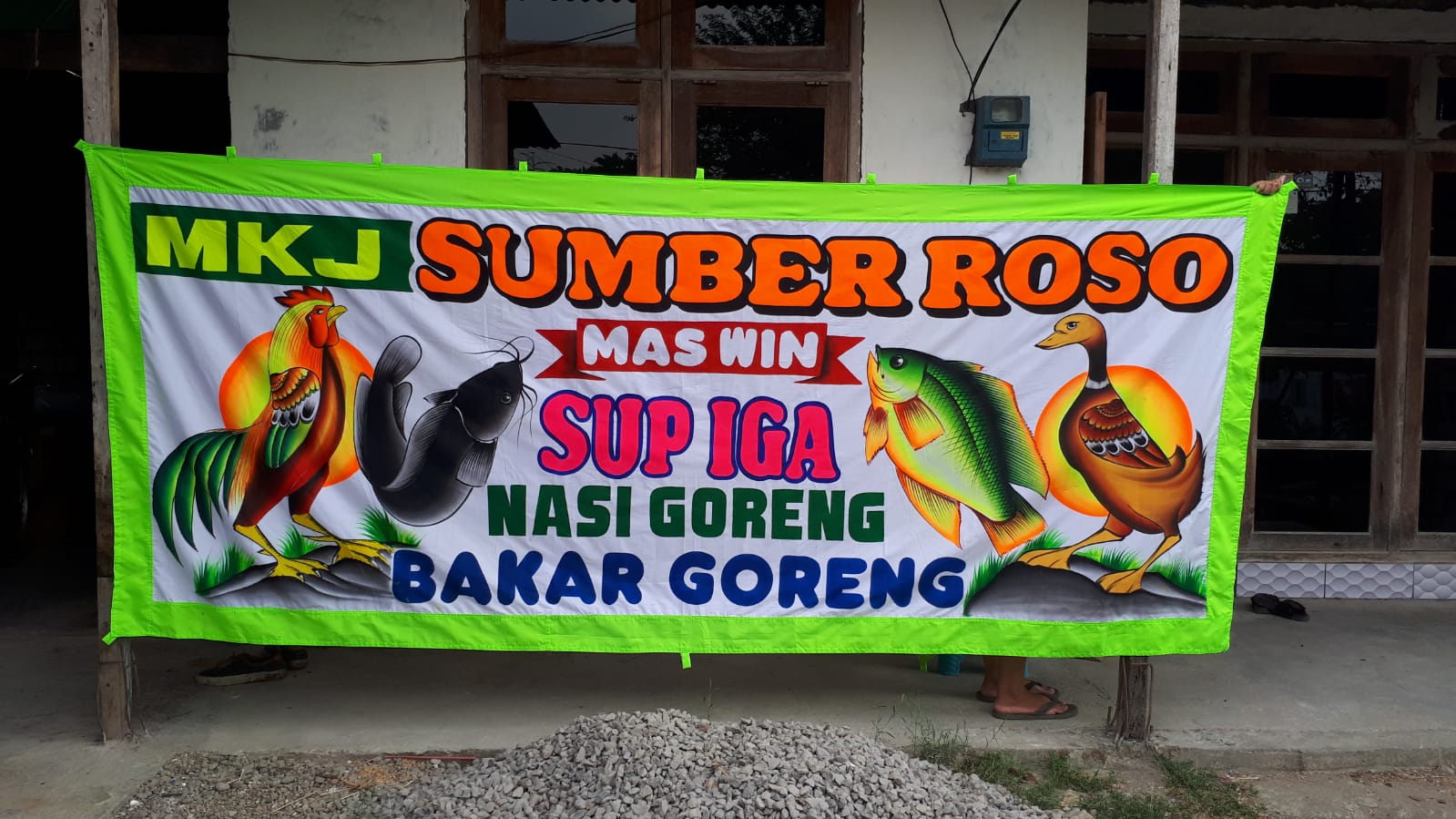 [BISA COD] SPANDUK PECEL LELE LUKIS ORIGINAL ASLI LAMONGAN /SPANDUK ...