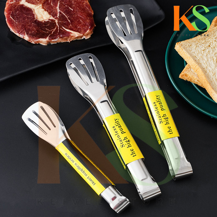 Capitan Lubang Penjepit Gorengan Makanan Daging Grill Stainless Steel ...