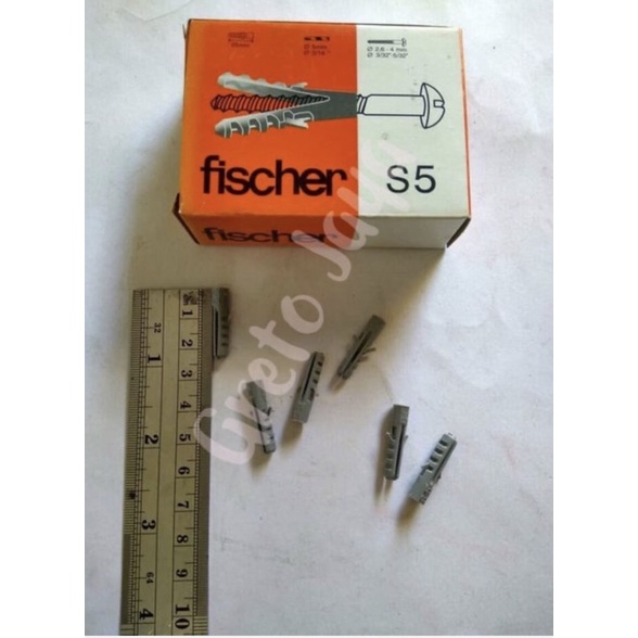 ( S5 ) Nylon S 5 Plastik Dinding Cor Sekrup Nilon Penguat Penahan Skrup Baut Pada Lubang Tembok ...