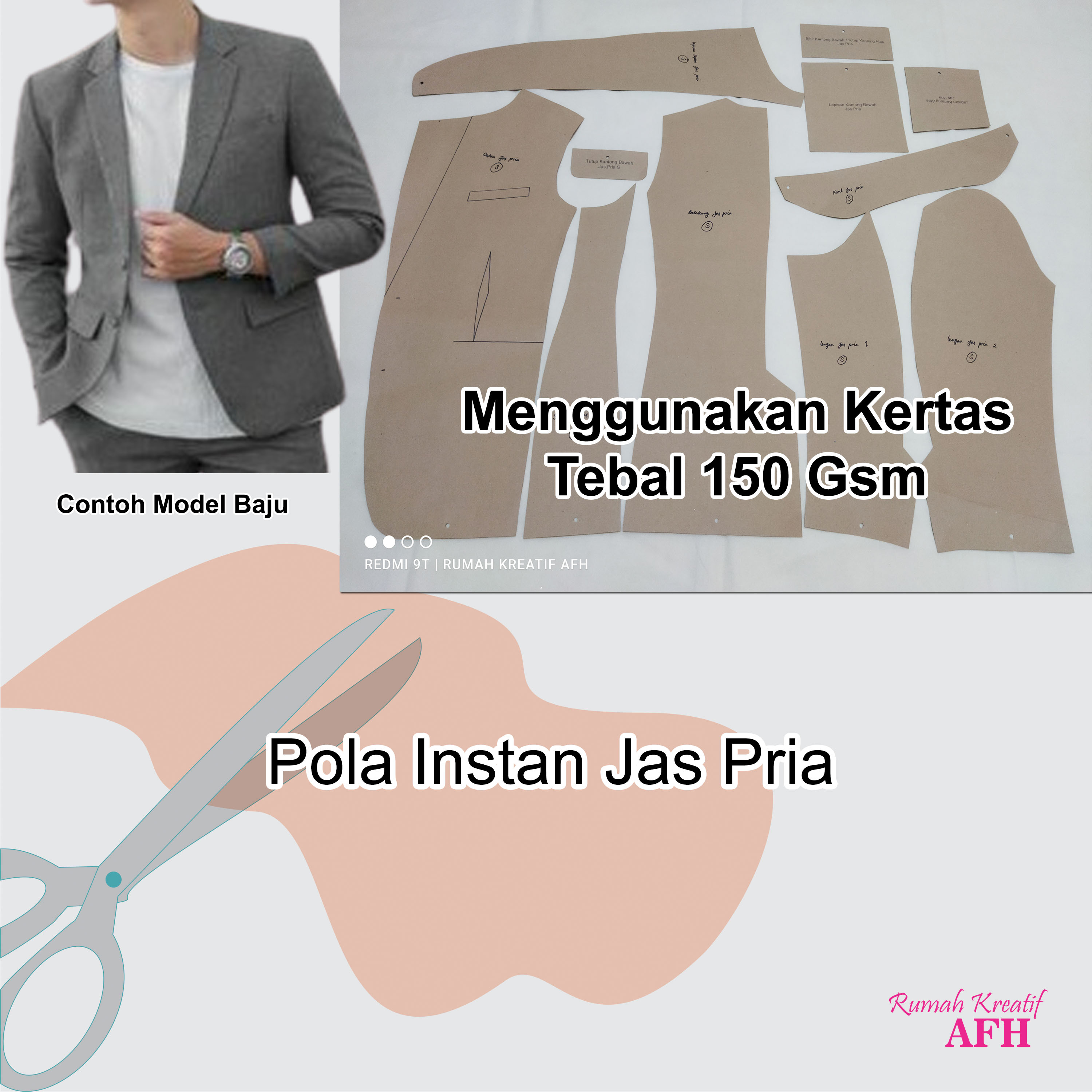 Pola Instan Pola Jas Pria Dewasa | Lazada Indonesia