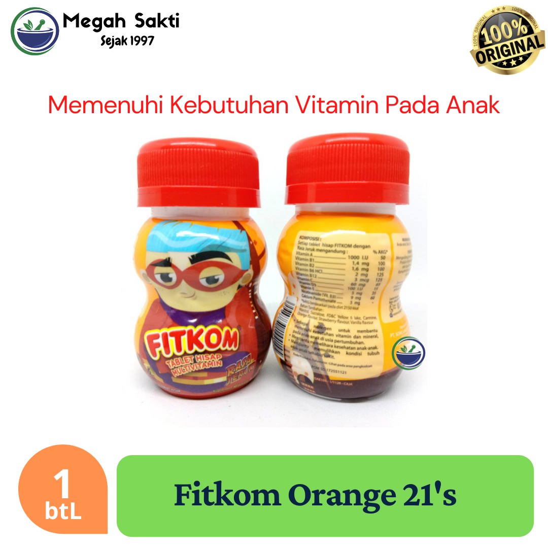 MTS - Fitkom Vitamin Anak - Tablet Hisap Rasa Jeruk | Lazada Indonesia