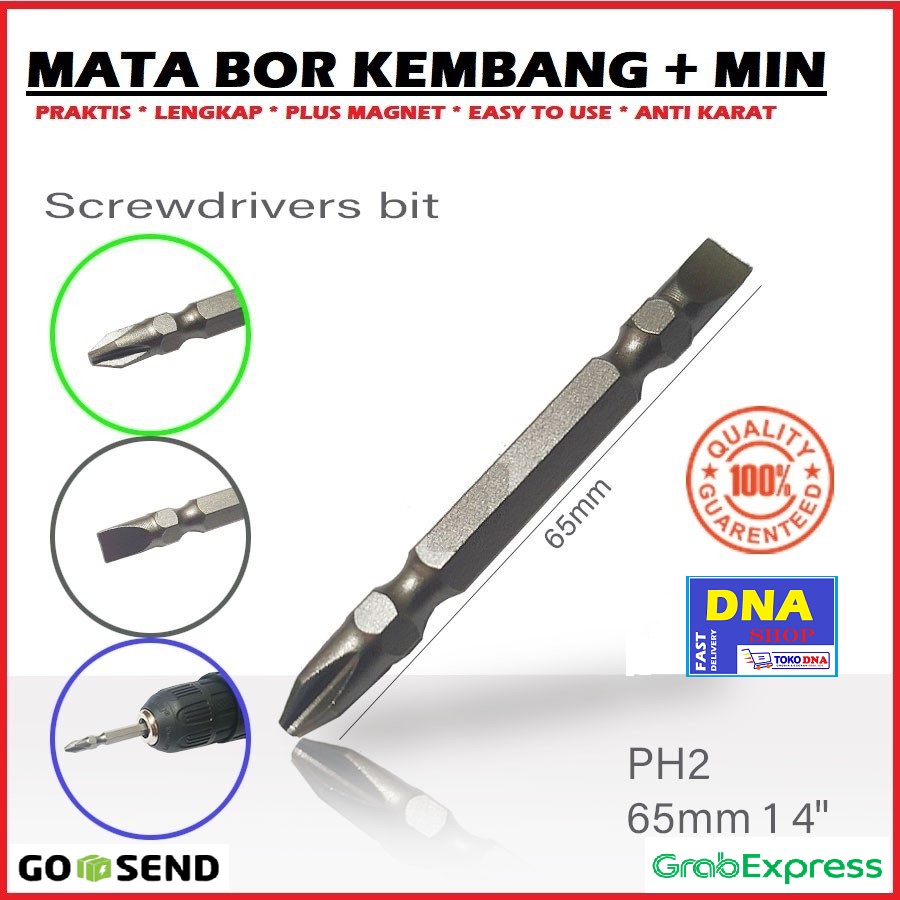Mata Bor Kembang Plus Minus (+-) Mata Bor Obeng Angin | Lazada Indonesia