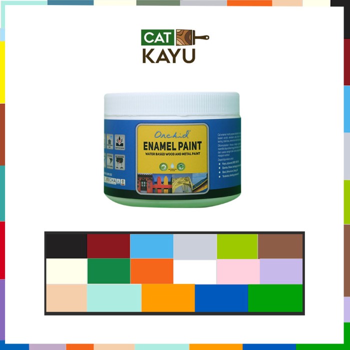 Cat Besi Orchid Enamel Paint Waterbased 400 gr Anti Karat Tanpa Tiner ...