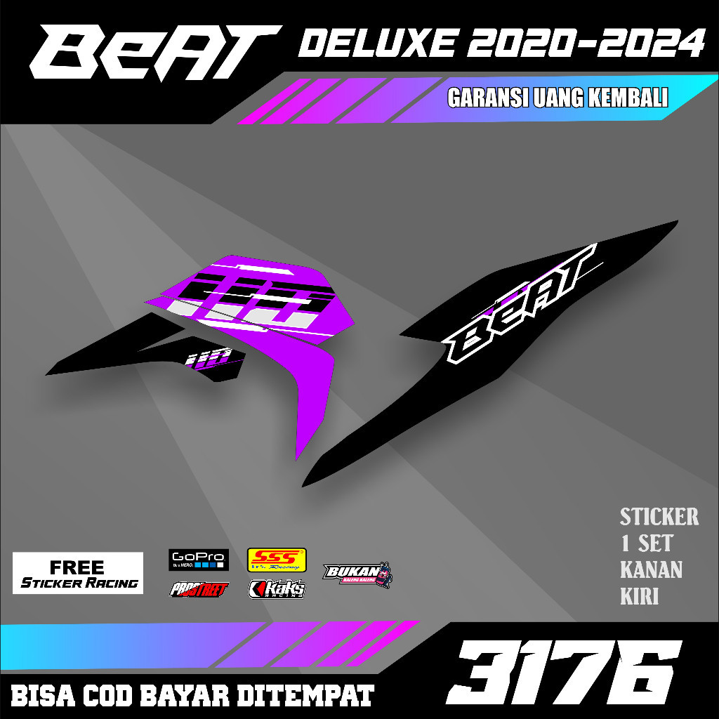 Striping stiker decal Beat deluxe CBS 2020 2021 2022 2023 2024 ...