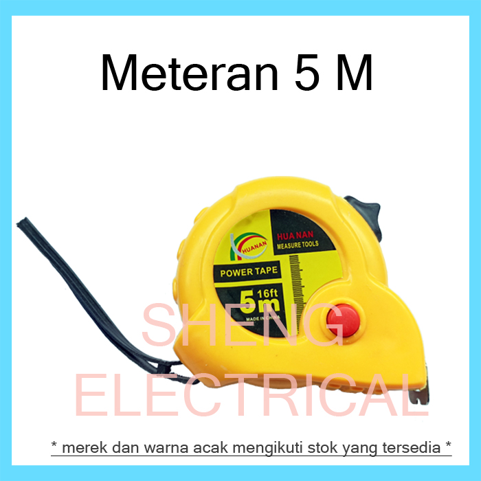 Meteran 5M Tukang Bangunan Roll 5 Meter 5 M Jaket Measuring Tape Rol ...