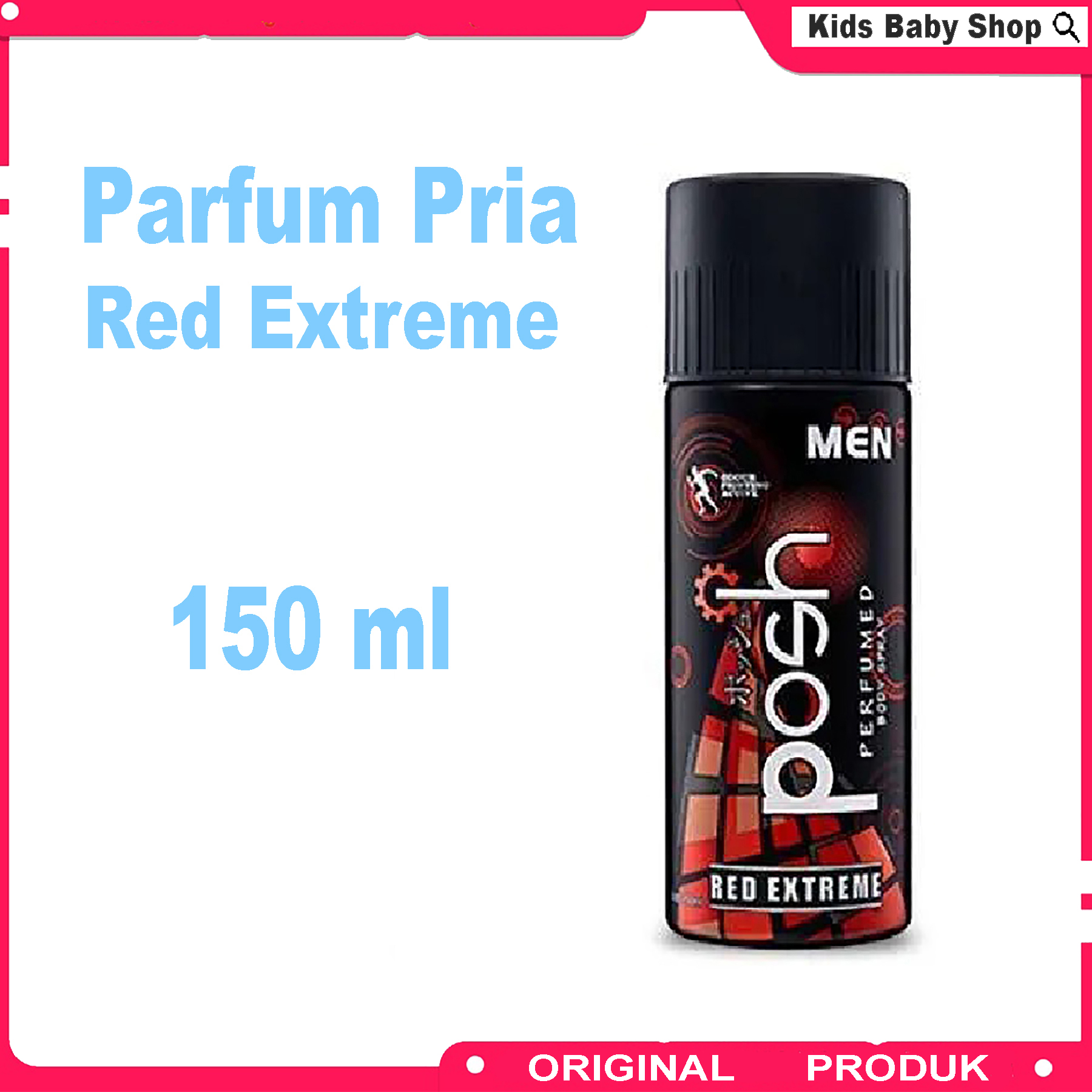 Posh Men Body Spray Red Extreme 150ml Botol - Parfum Pria - Kids Baby ...