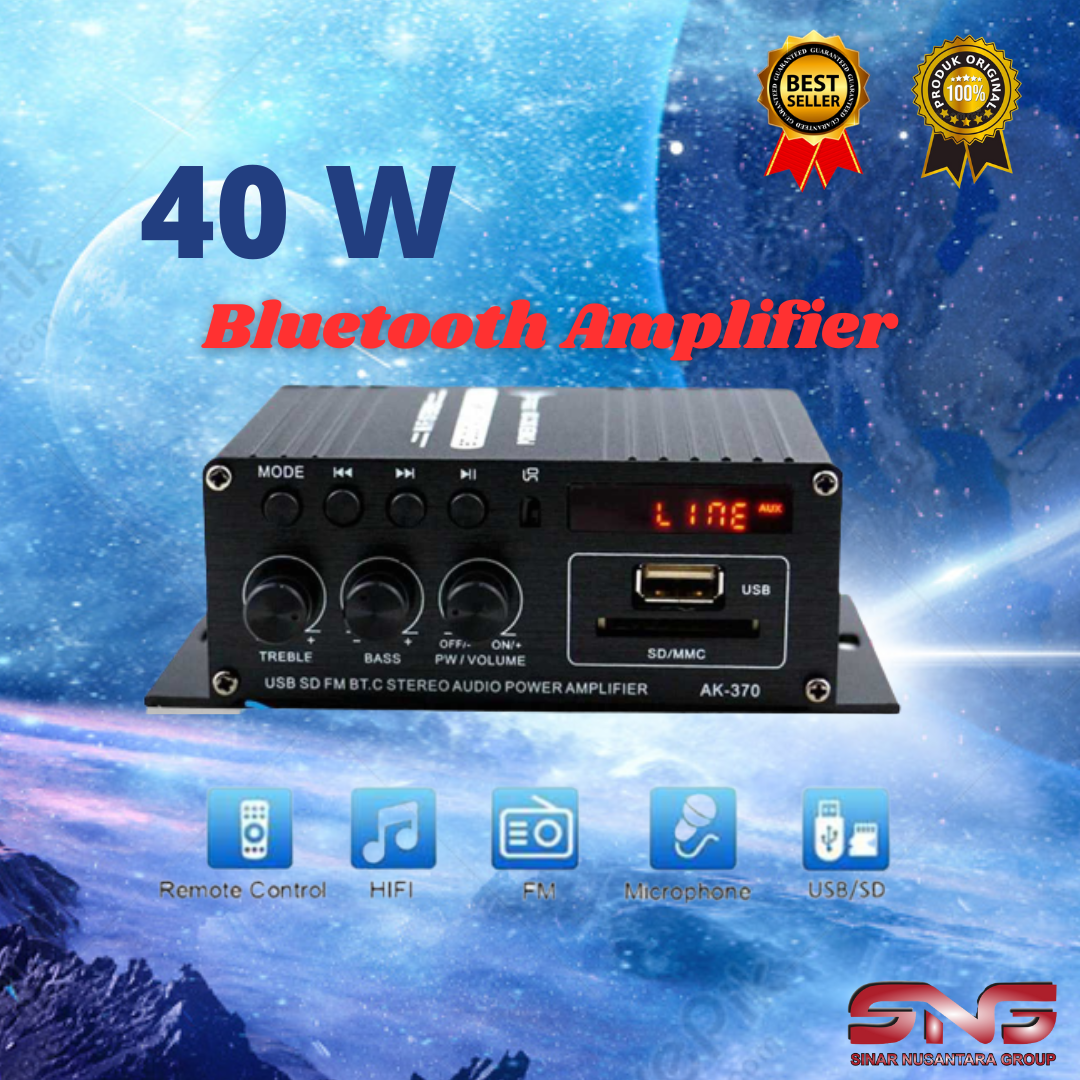 sn Power Amplifier Audio Bluetooth Car Mobil 12V 40W / Leory Penguat ...