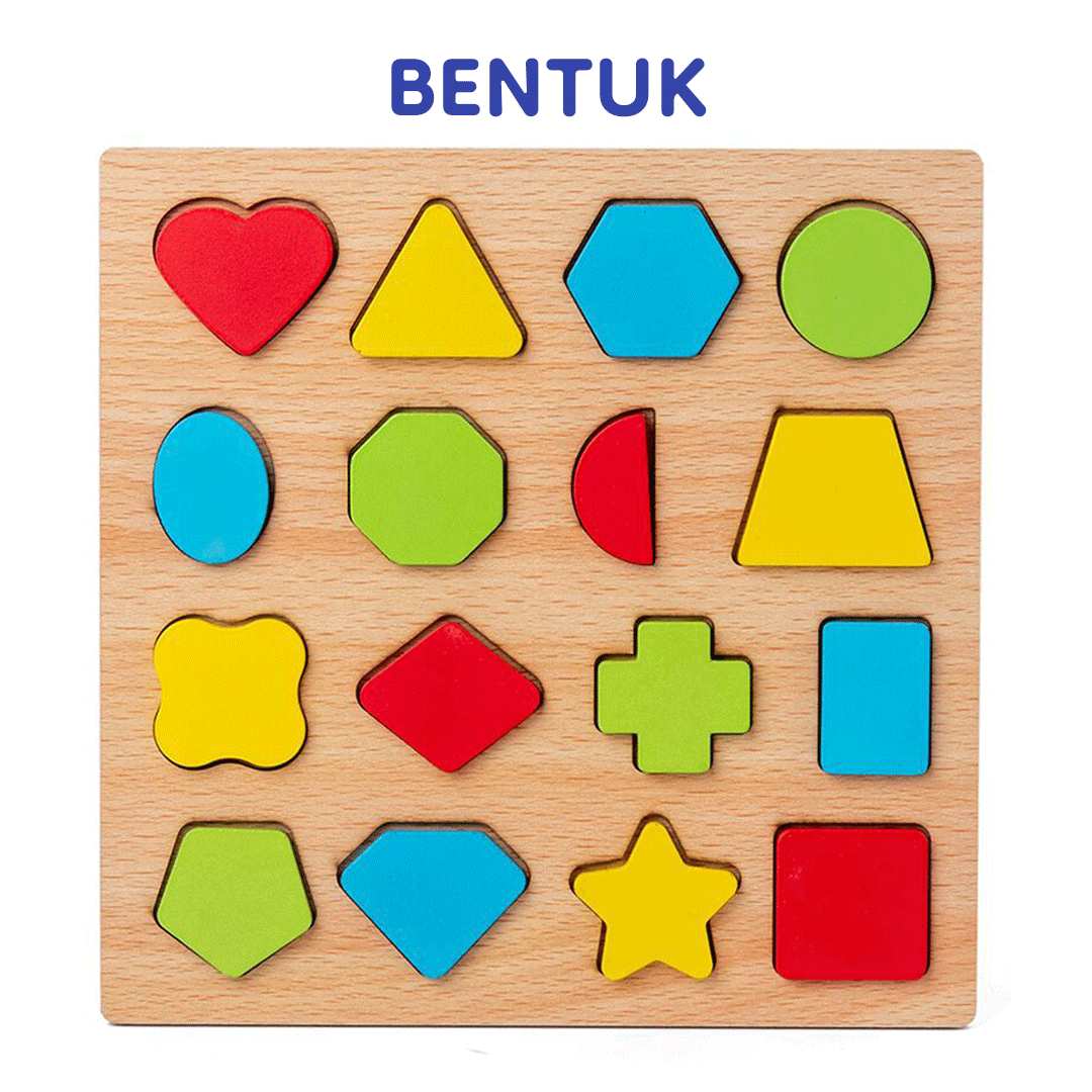 Bumi Damai Jigsaw Wooden Chunky Mainan Balok Puzzle Belajar Edukasi ...