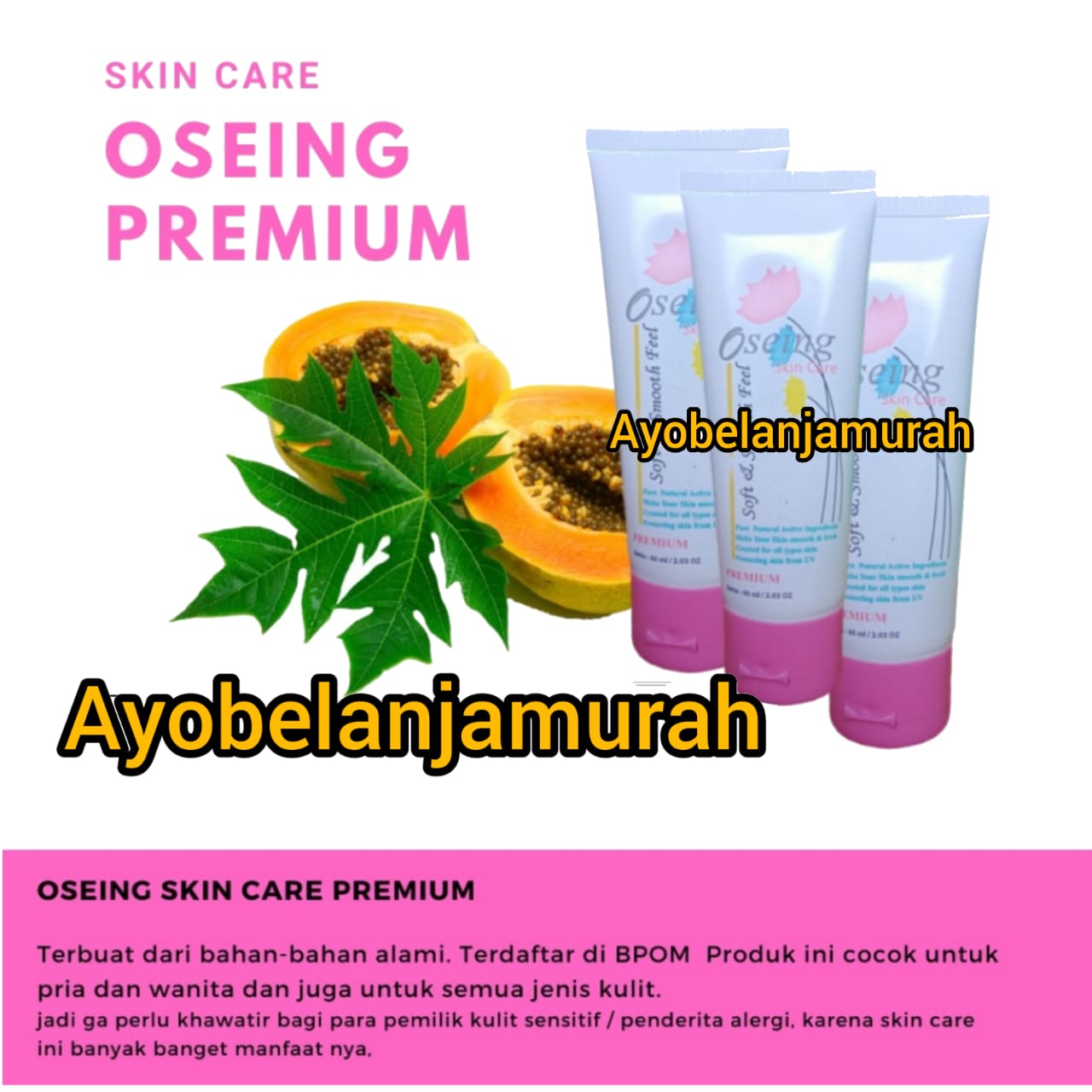 Oseing Skin Care Premium Pembersi wajah Perawatan Tubuh Pemutih Kulit Cream Muka Kecantikan Wanita Lazada Indonesia