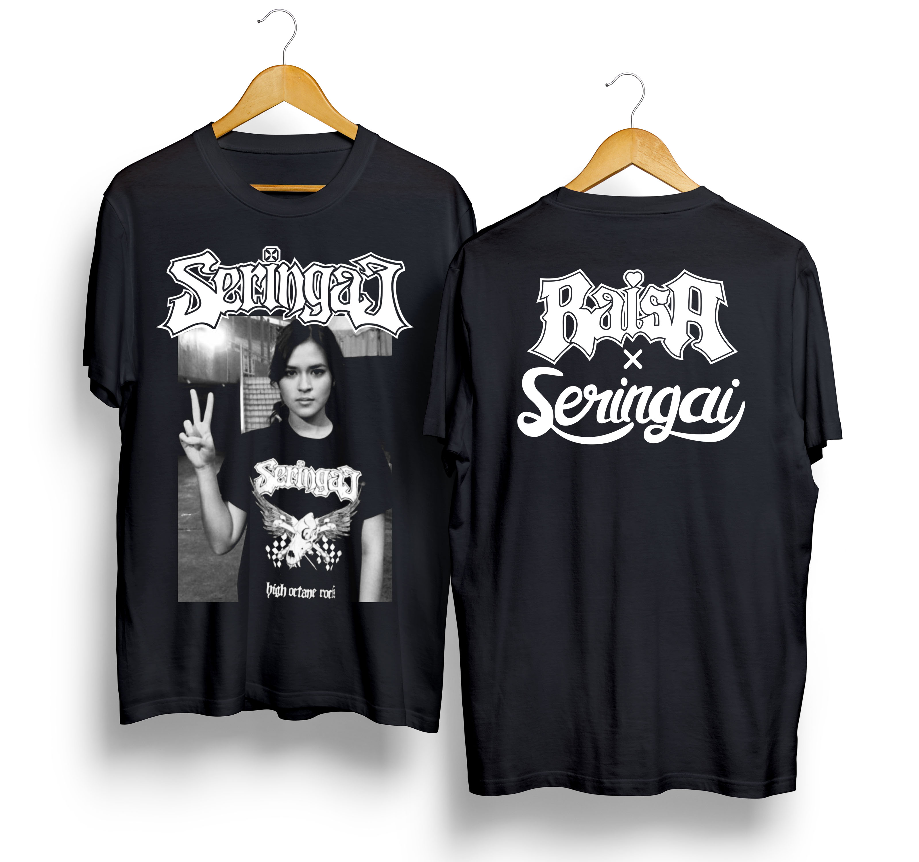 Kaos SERINGAI X RAISA Premium Tshirt Band Kaos Music Rock Kaos Metal ...