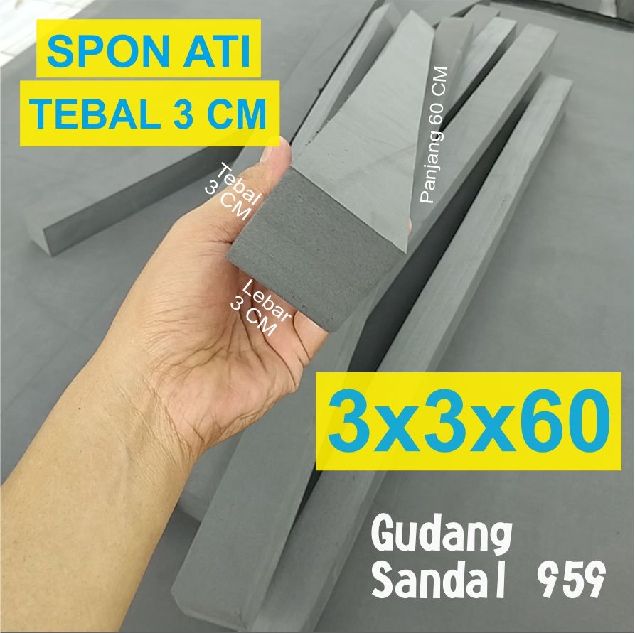 SPON ATI TEBAL 3 CM WARNA HITAM LEBAR 3CM X PANJANG 60CM | Lazada Indonesia