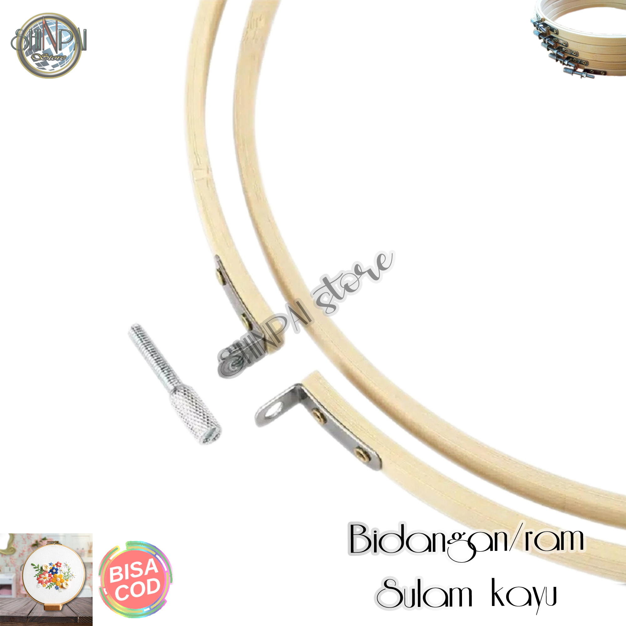 Pembidang Sulaman - Alat Jahit Kerajinan - Ram Kayu - Ram Sulaman ...