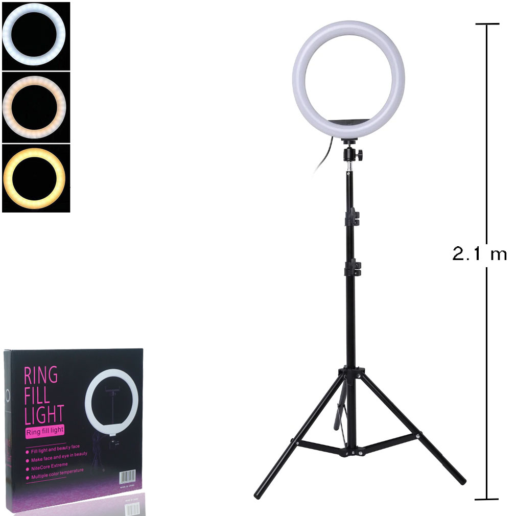 RINGLIGHT SET LENGKAP BESAR 26CM 30CM TRIPOD 2METER RING LIGHT 10 ...