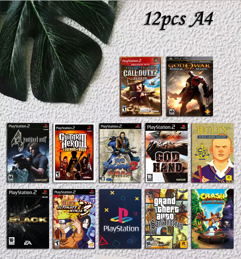 POSTER VINTAGE GAME PLAYSTATION 2/ HIASAN DINDING TRENDY +FREE STIKER/ FREE CUSTOM/ HIASAN ...