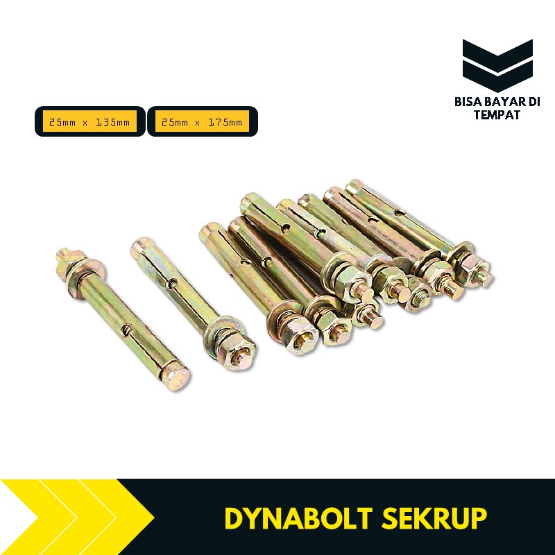 Dynabolt / Dinabolt Baut Tembok Beton M25 25 mm Per Pcs TBMS1016 ...