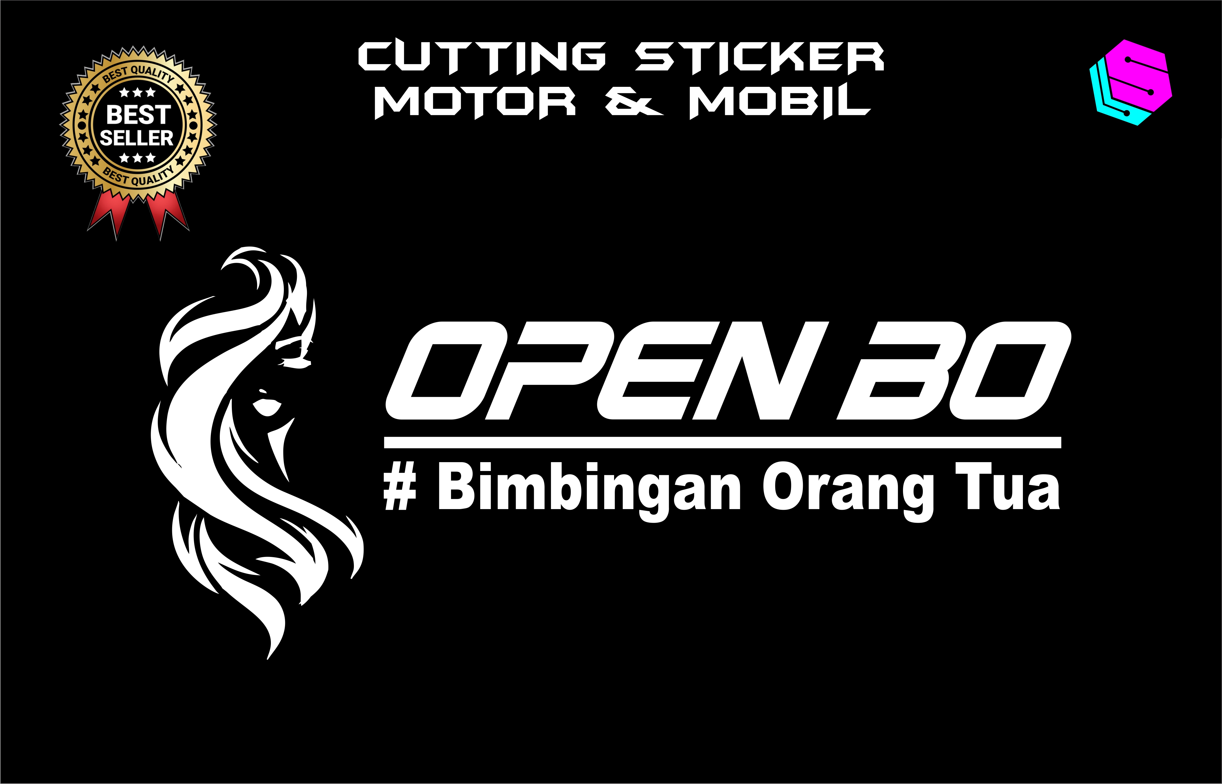 Terbaru !!! stiker open bo, sticker open bo, stiker kata kata, stiker ...