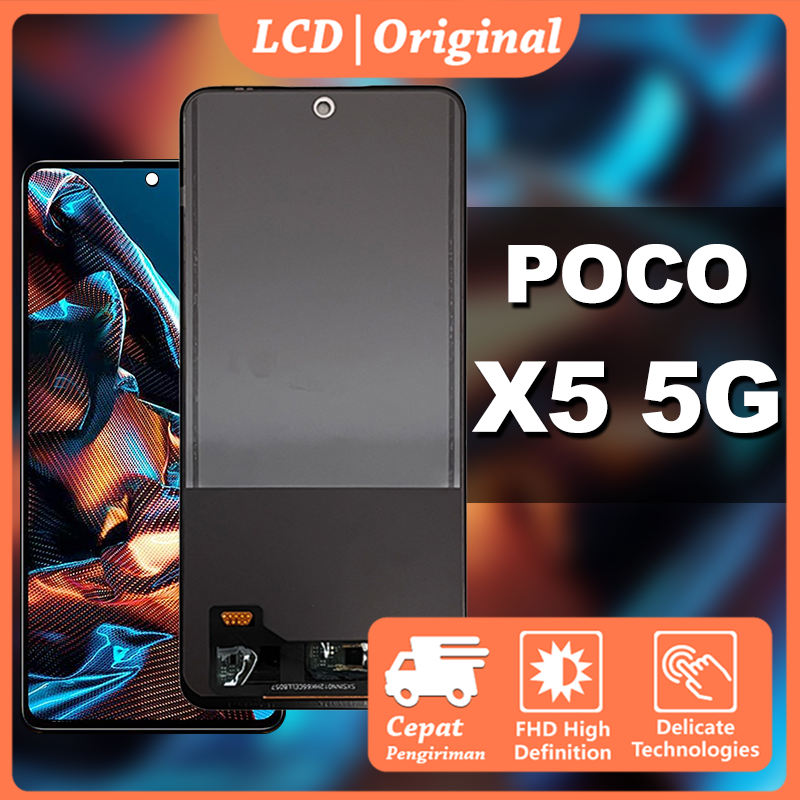 LCD POCO X5 5G Touchscreen Original / Mencegah Layar Meledak / FHD ...