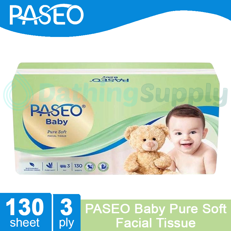 PASEO Baby Pure Soft Facial Pack 130 Sheet / Tissue Bayi / Tisu Wajah ...