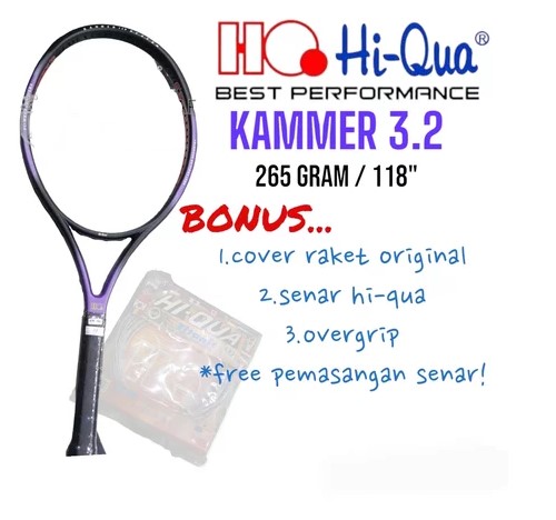 Raket Tenis HI-QUA KAMMER 3.2 118 265gr / Tennis Racket | Lazada Indonesia