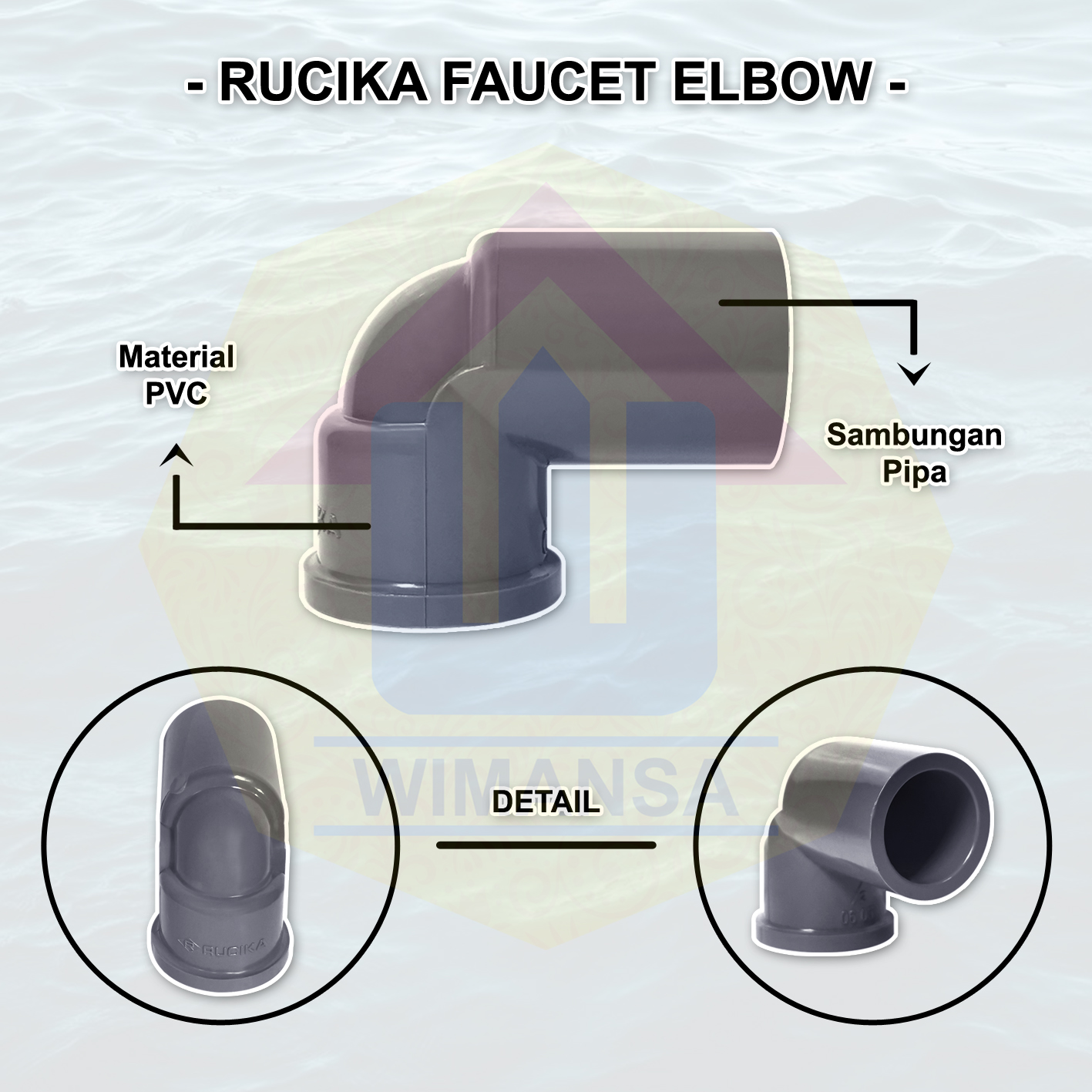 RUCIKA FAUCET ELBOW 3/4 INCH - SAMBUNGAN PIPA PVC | Lazada Indonesia