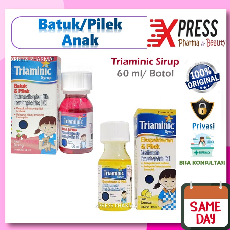 ⚡XPRESS⚡ Triaminic SIRUP 60 ml Obat Batuk Kering Berdahak Pilek Flu ...