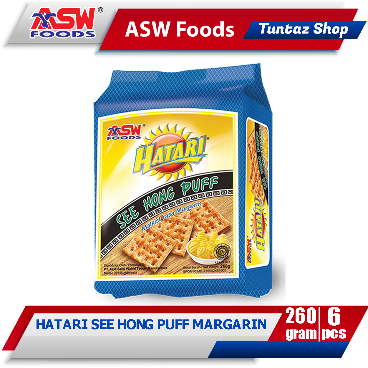 Hatari See Hong Puff Margarine 6 pcs 245 gram | Lazada Indonesia