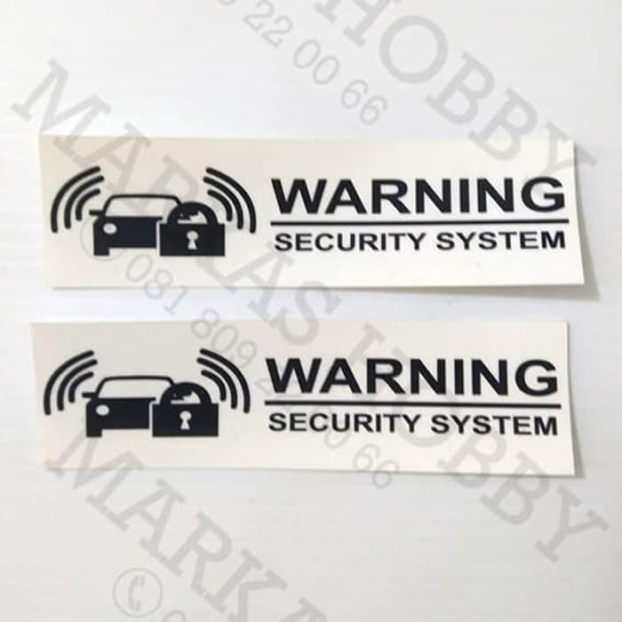 Stiker / Sticker Alarm Warning Security System 2 | Lazada Indonesia