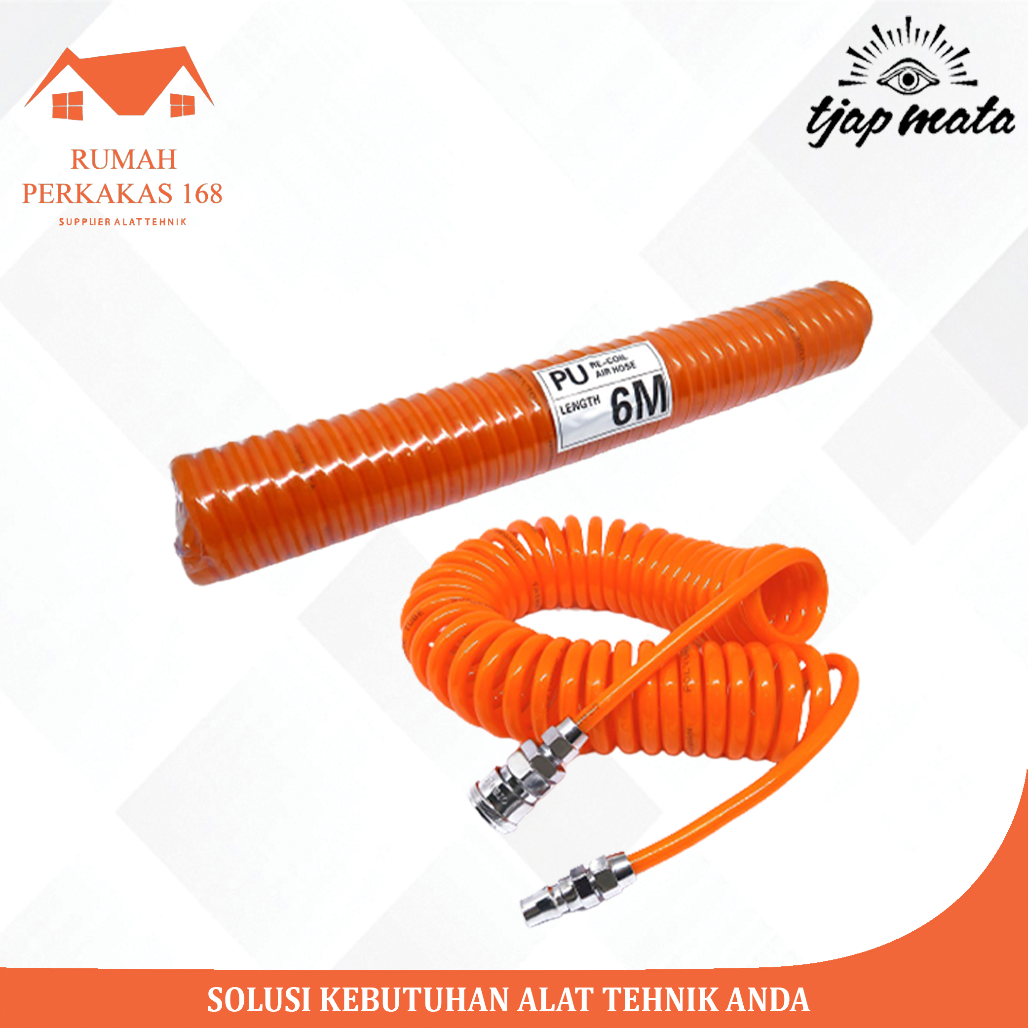 Selang Kompresor - Selang Recoil 6 M - Selang Spiral - Selang Angin ...