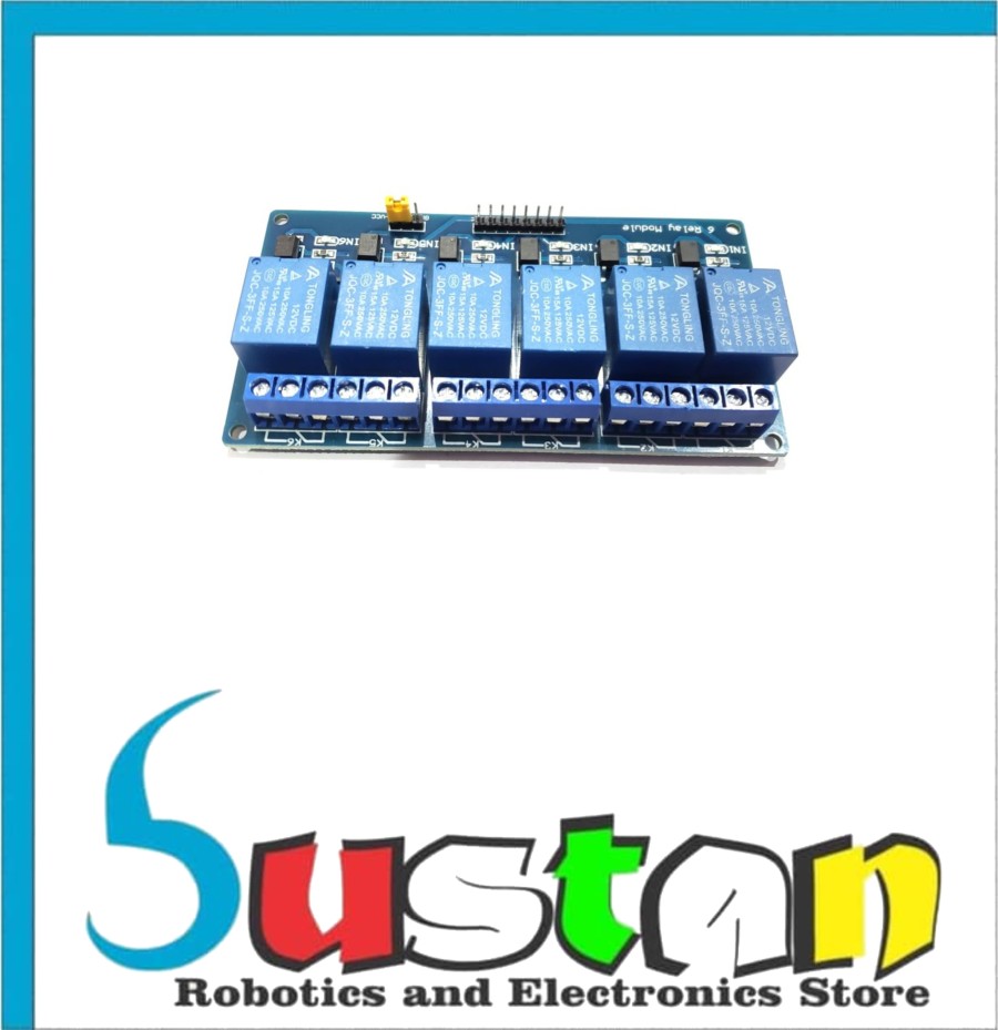 RELAY MODULE 12V 6 CHANNEL WITH OPTOCOUPLER LED FOR ARDUINO | Lazada ...