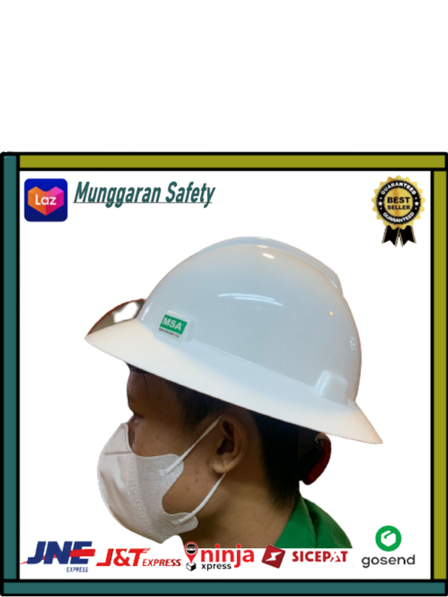 Helm MSA Fullbrim Putih Lokal Fastrack / Safety Helmet MSA Fullbrim ...