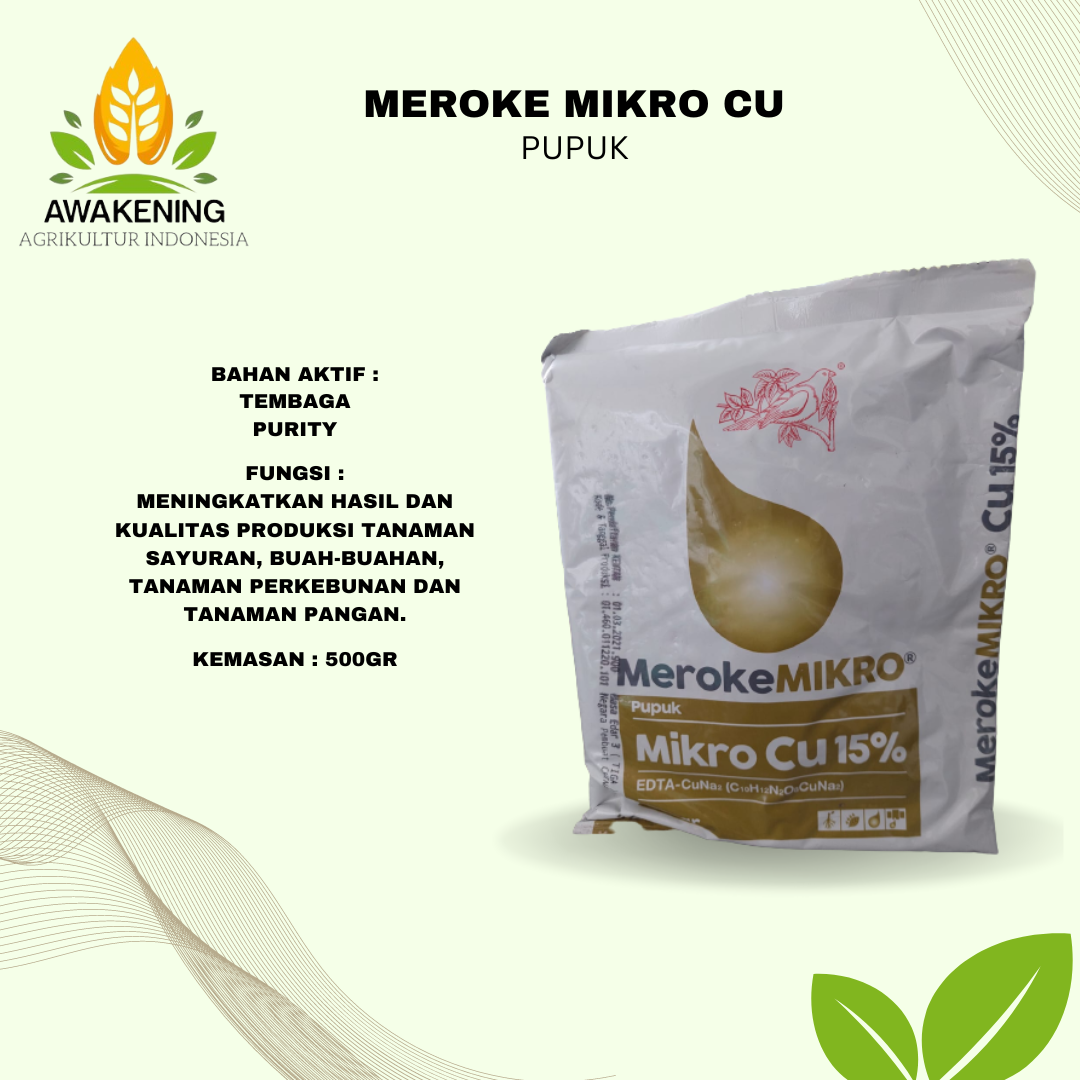PUPUK MEROKE MIKRO CU 15% EDTA 500GRAM untuk tanaman | Lazada Indonesia