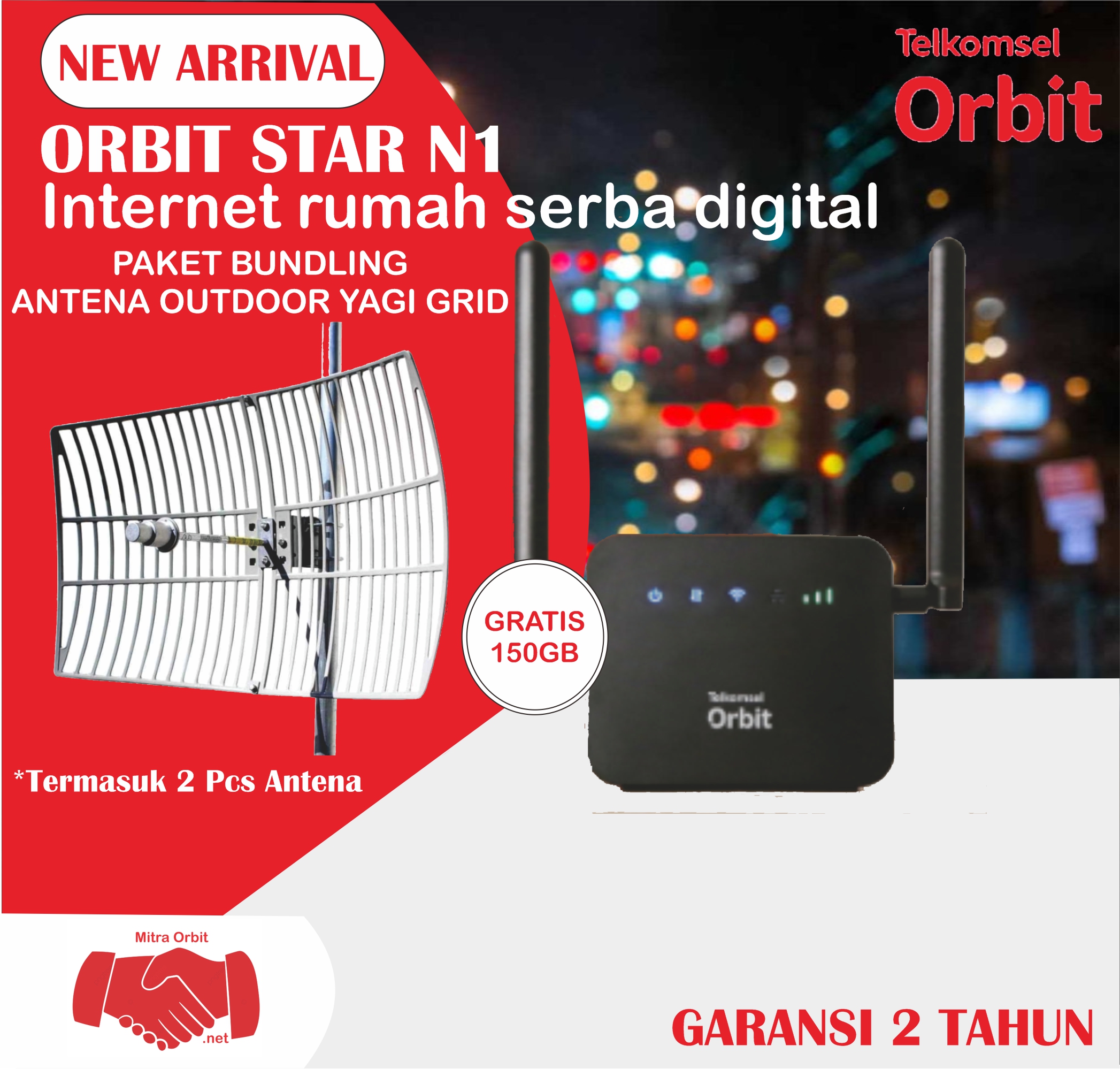 ORBIT STAR Z1 + ANTENA OUTDOOR YAGI GRID 15M 4G | Lazada Indonesia