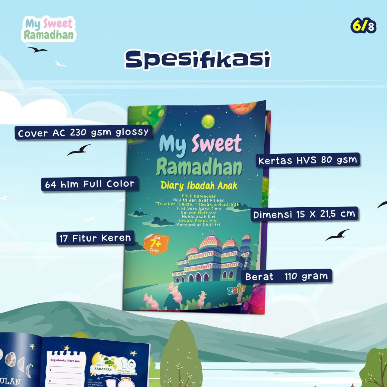 GMA My Sweet Ramadhan Diary Ibadah Anak Zain - buku Aktivitas anak ...