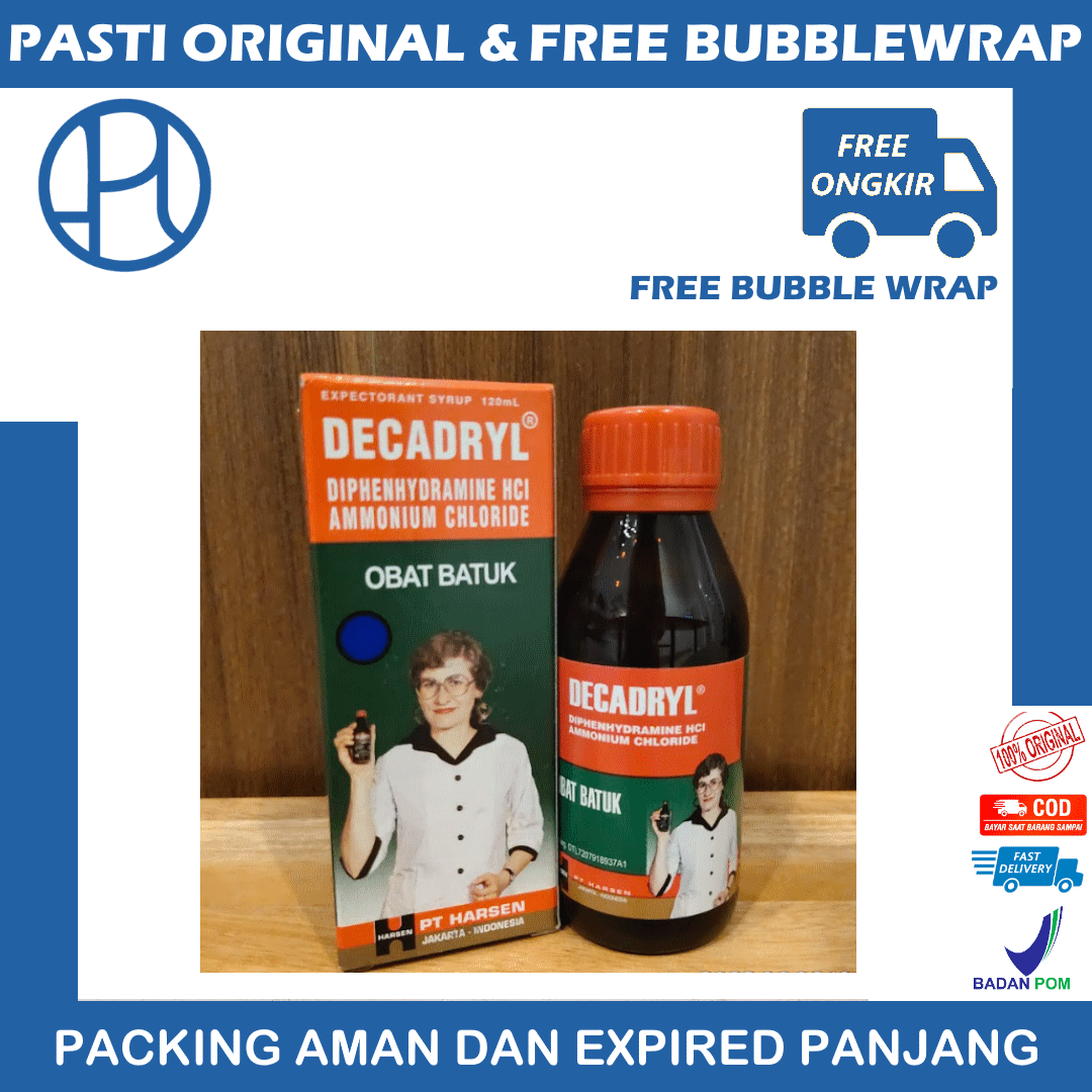 DECADRYL EXPECTORANT SIRUP 120 ML OBAT BATUK BERDAHAK FLU DEMAM ...