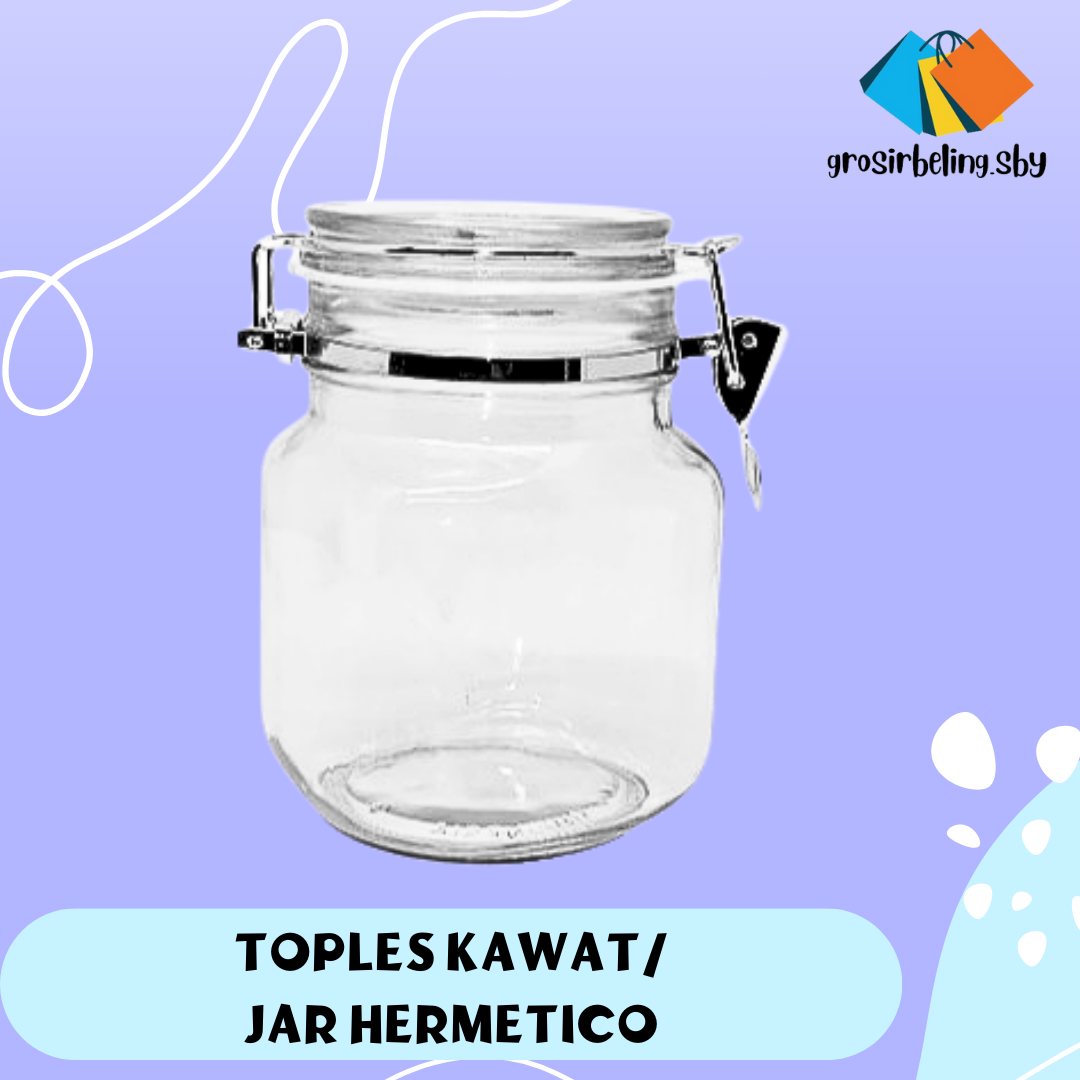 Toples Jar Kaca Beling Tebal Kedap Udara 500ml / Tempat Penyimpanan ...