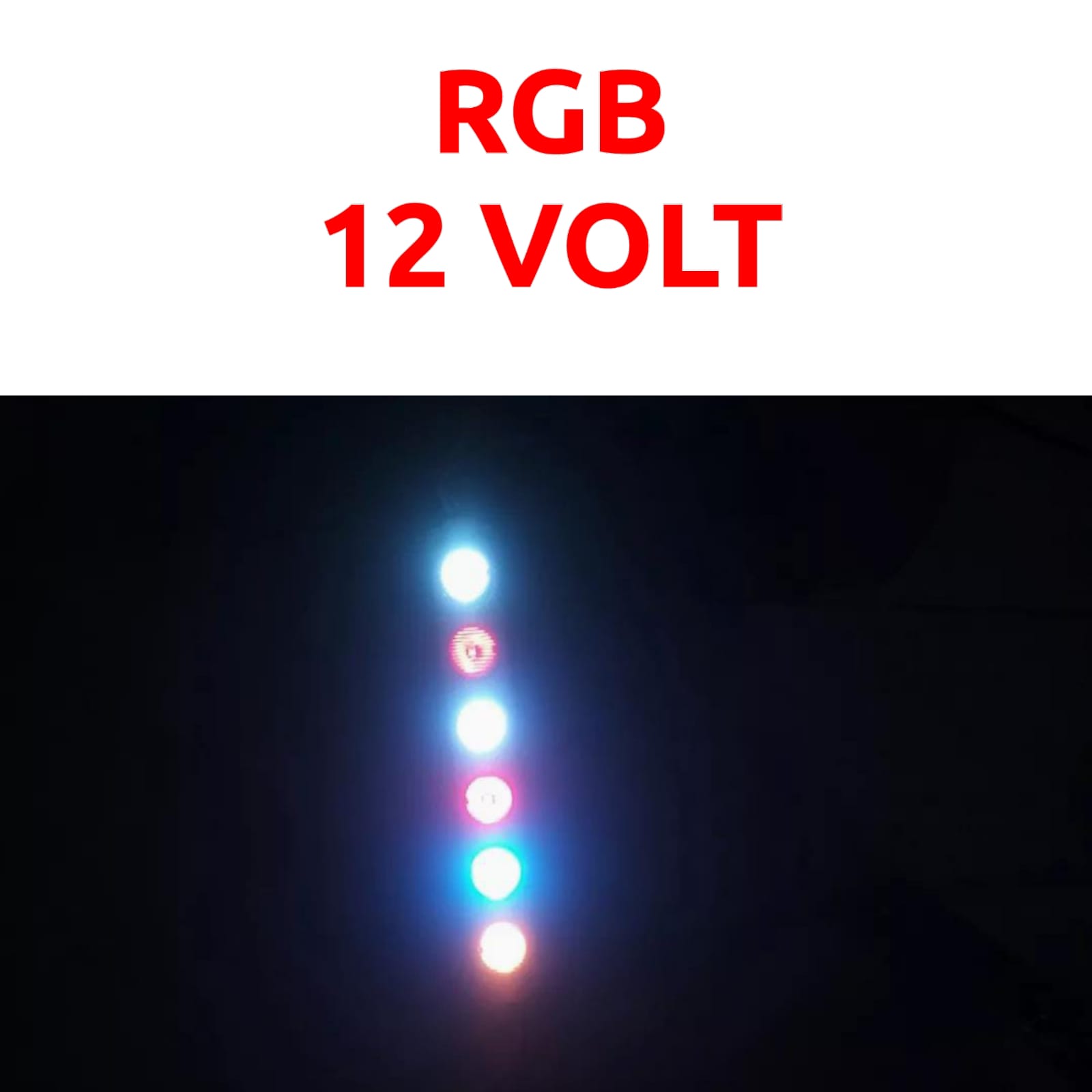 Lampu LED 6 mata 12 volt RGB warna warni rainbow LED 6 mata 12 volt RGB ...