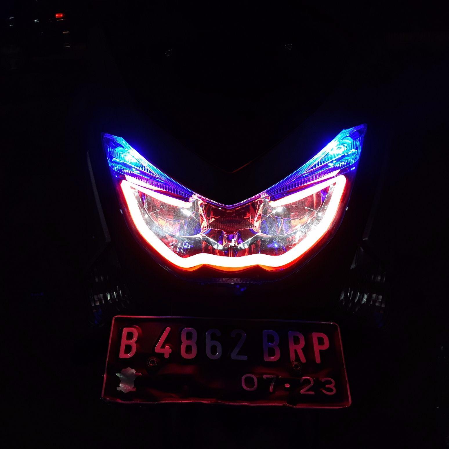 คิ้วไฟหน้า DRL มีความยืดหยุ่น AES Motor Nmax Old Beat Nmax ใหม่แอรอกซ์ ...