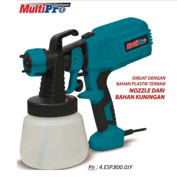 MULTIPRO ESP 800 SPRAY GUN LISTRIK NOZZLE KUNINGAN SPRAYGUN ELEKTRIK | Lazada Indonesia