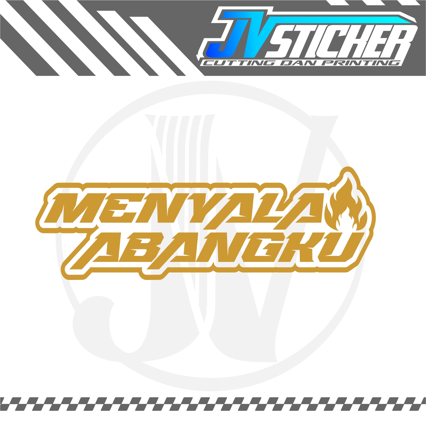 stiker menyala abangku 12 cm cutting sticker motor murah viral | Lazada ...