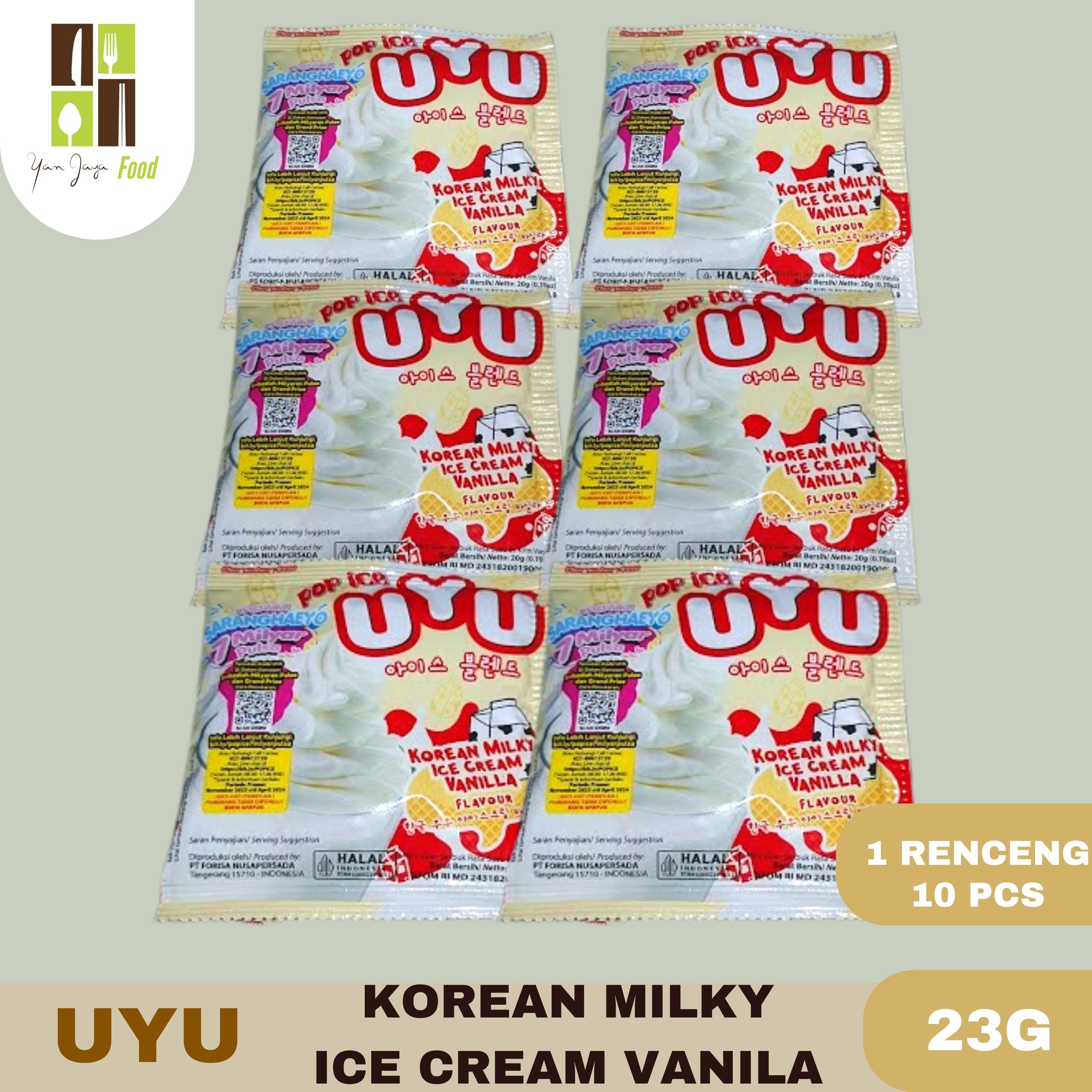 Pop Ice Uyu Korean Milky Choco/ Hazelnut/Ice Cream Vanila/Dark Choco ...