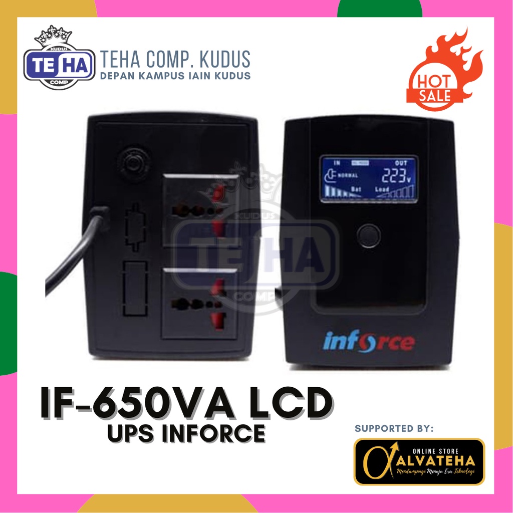 UPS 2000VA Inforce UPS 1200VA 650VA Komputer Monitor CCTV plus AVR ...