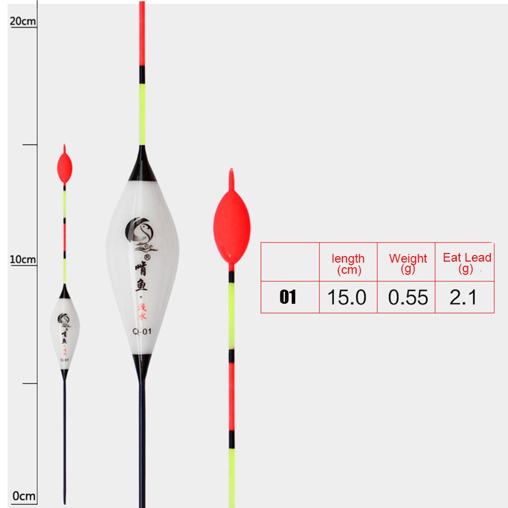 【COD】New Sensitivity Durable Portable Plastic Short Crucian Carp Bobber ...