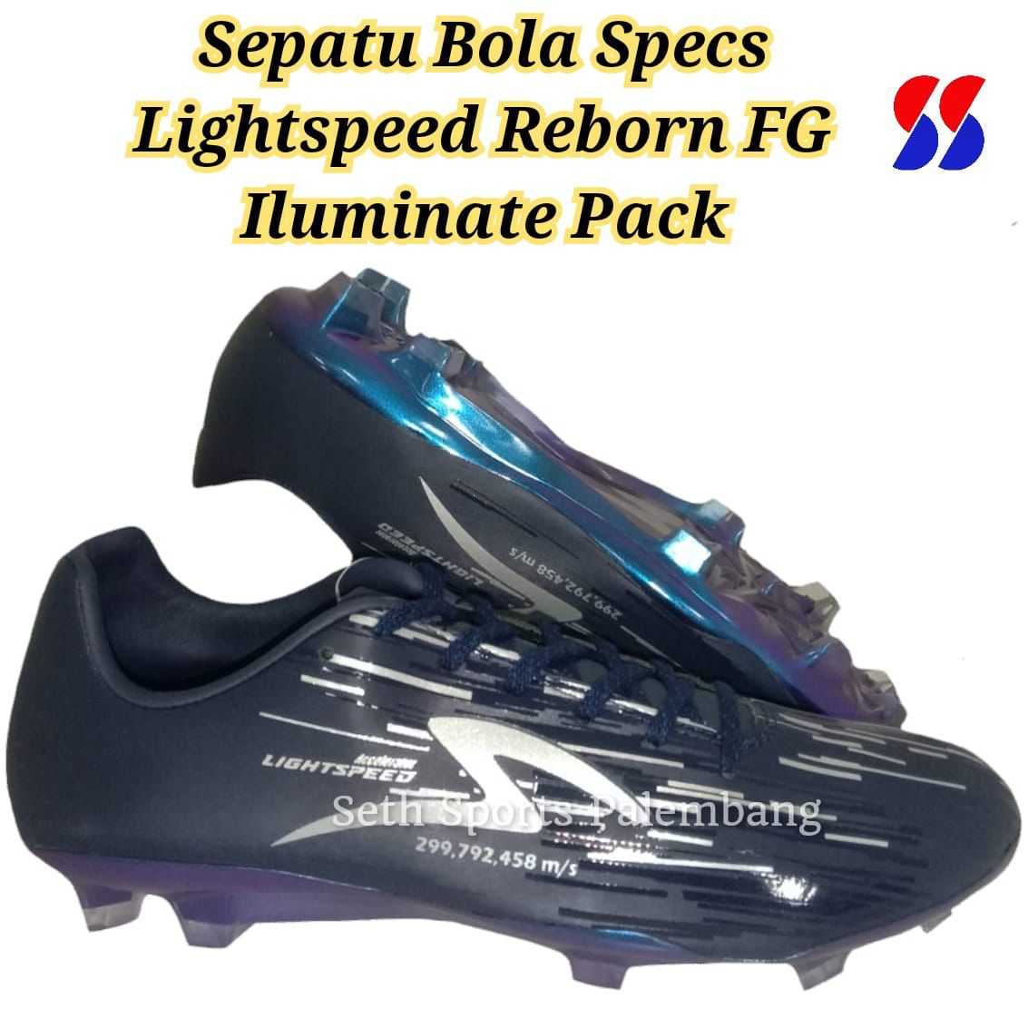 Sepatu Bola Specs Lightspeed Reborn FG Iluminate Pack - Prussian Blue ...