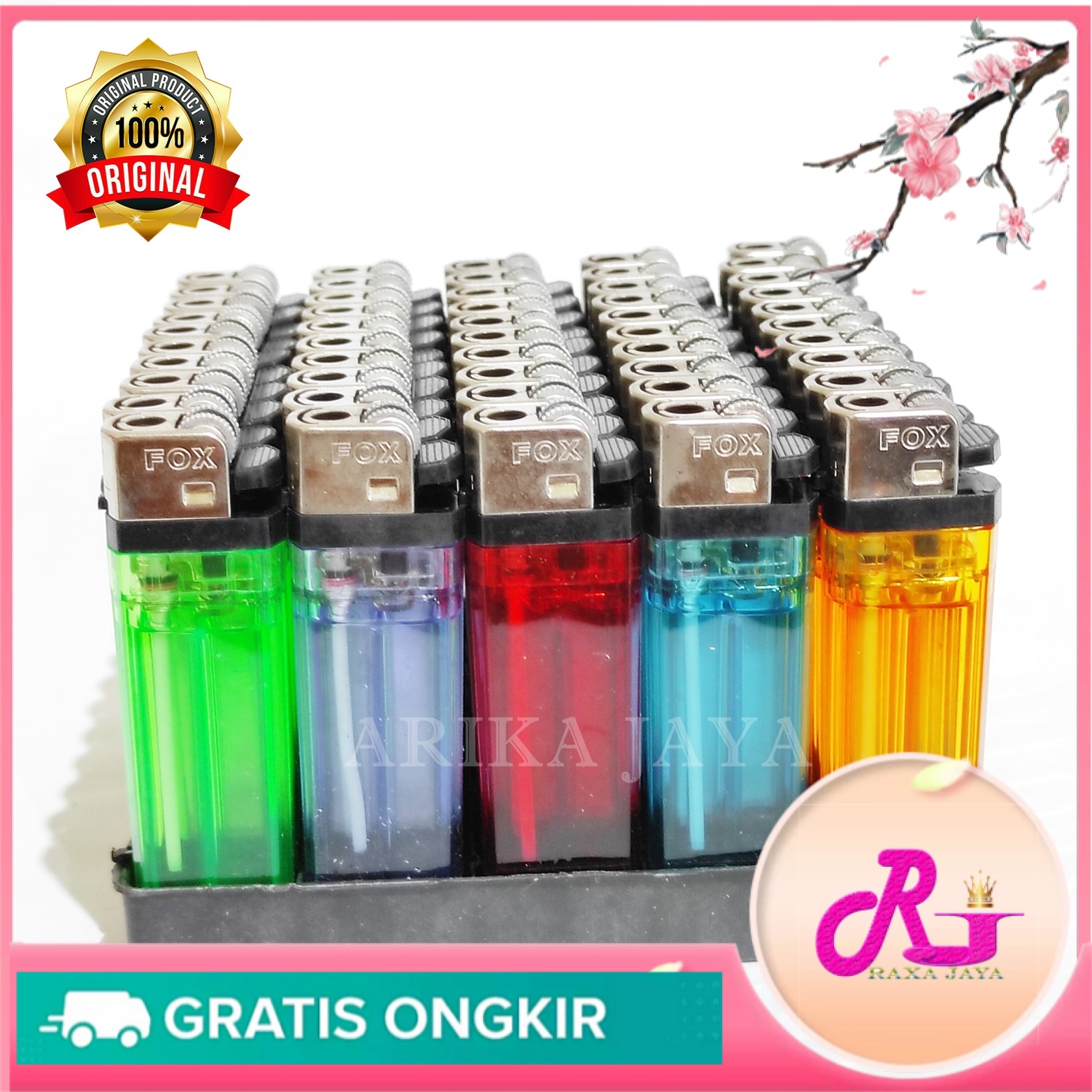 BEST Korek gas roda polos serupa TOKAI merk fox 1 pcs / korek api ...