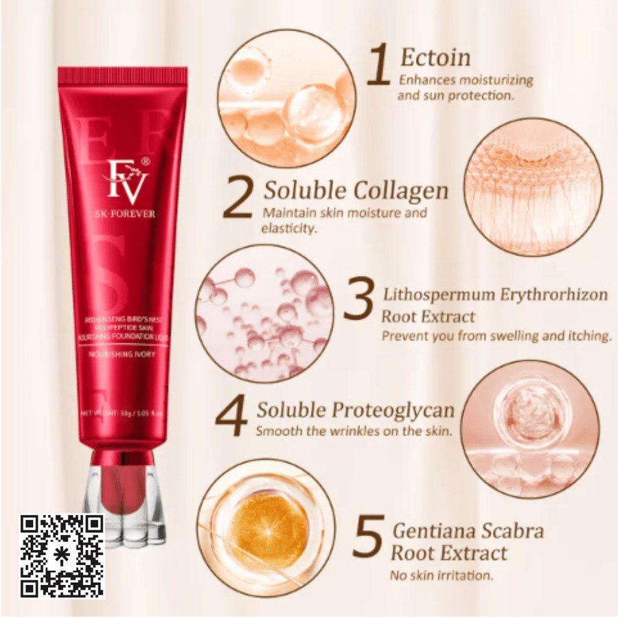 FV® SK-FOREVER RED DIAMOND PLANT EXTRACT SKIN LIQUID FOUNDATION QS ...