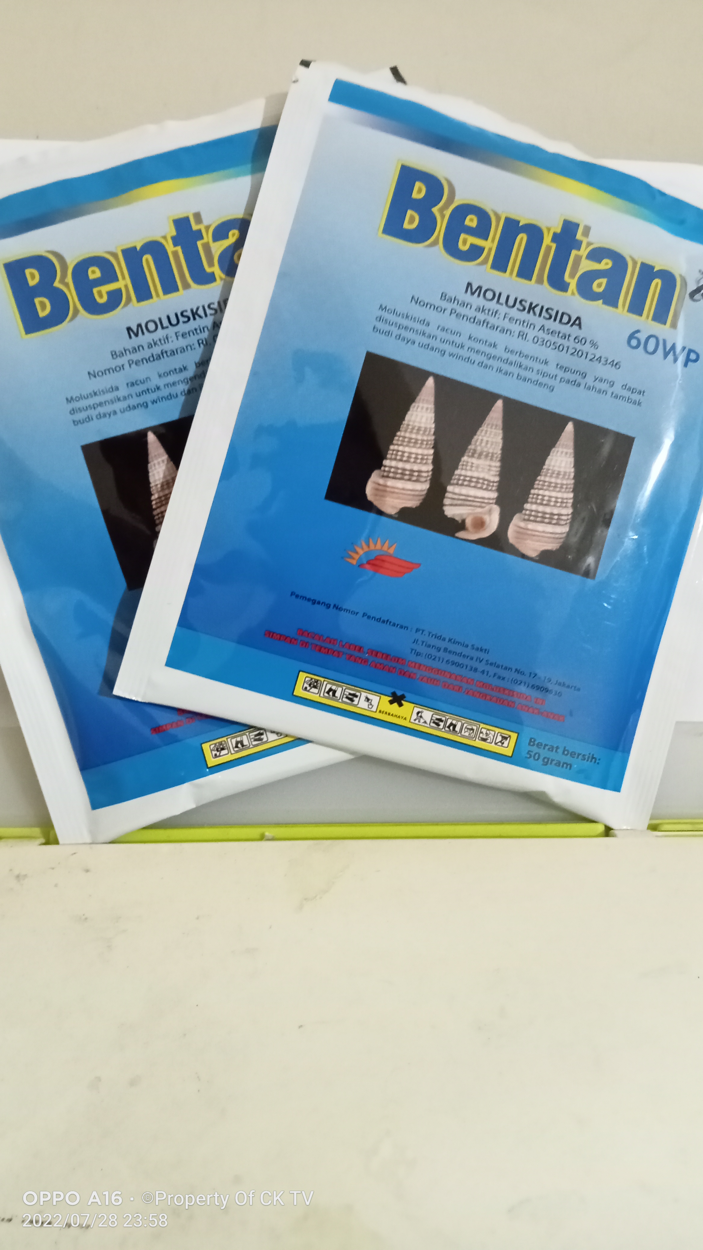 Bentan Obat Keong Sawah dan Tambak 60 WP 50 Grm | Lazada Indonesia