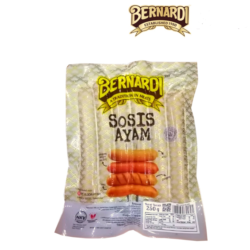 SOSIS AYAM BERNARDI 250GR ISI 6PCS CHICKEN SAUSAGE | Lazada Indonesia