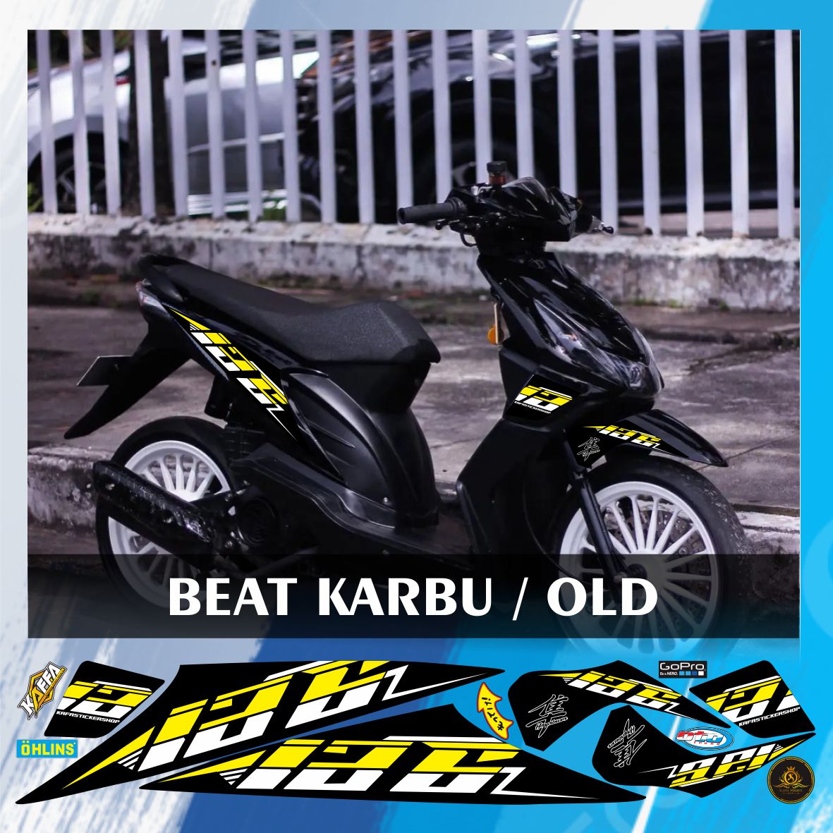 Stiker Striping Beat Karbu Lama/ Old List Custom Decal Variasi Malasaiy ...
